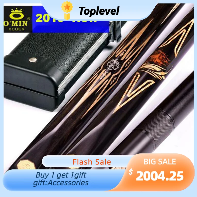 High-end O'min Snooker Cue 3/4 Piece One Piece Snooker Stick Kit With ...