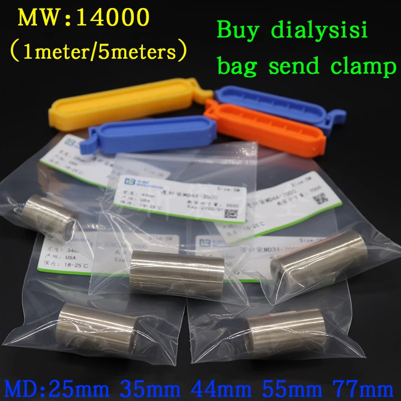 1meter-5meters-Dialysis-bag-lab-MW14000-Regenerated-cellulose-RC ...