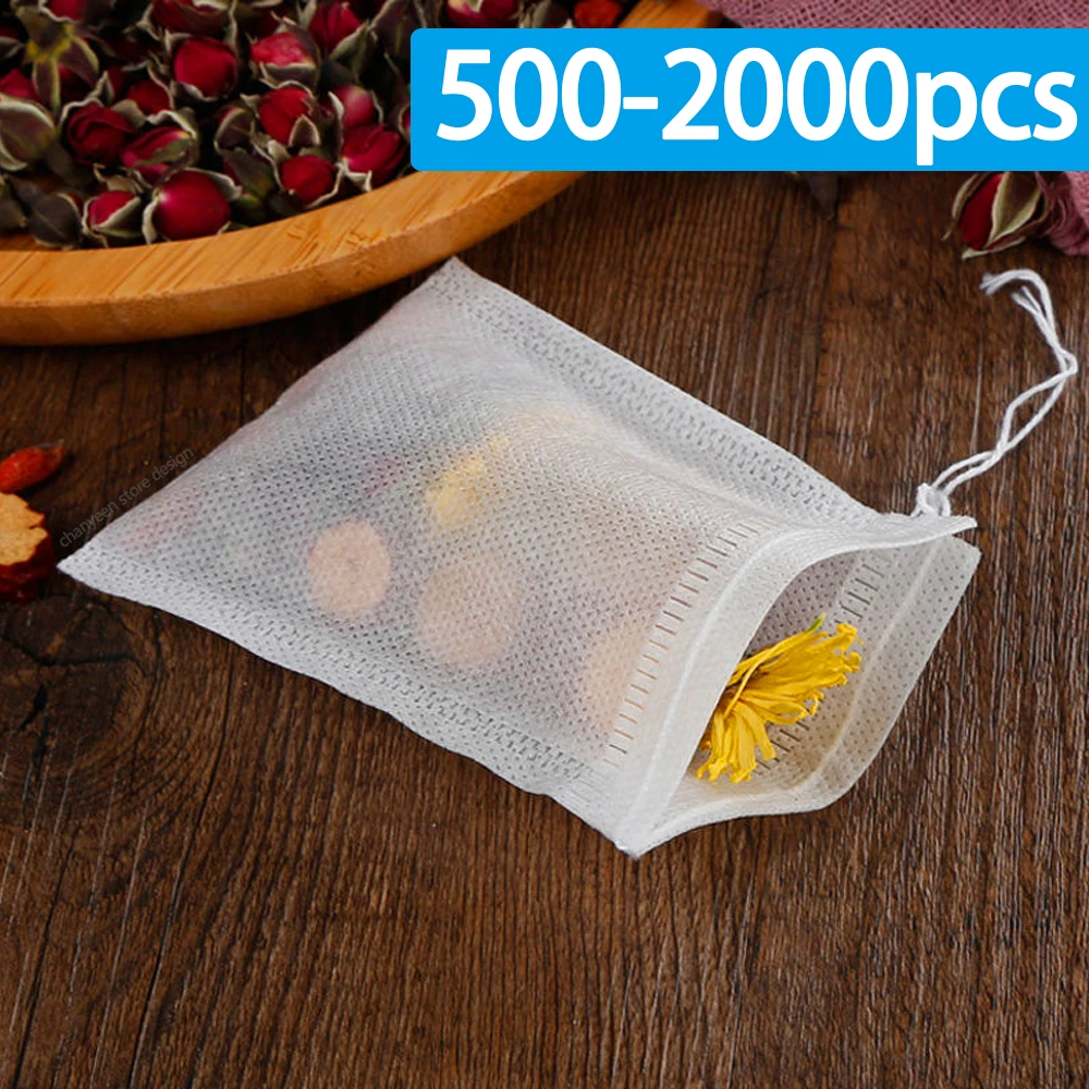 500 2000pcs Disposable Teabags Scented Tea Bags with String Heal Seal ...