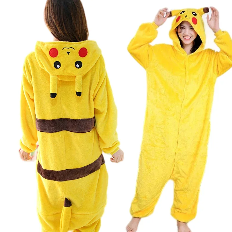 Pijama-de-franela-de-felpa-de-Pok-mon-para-mujer-traje-de-dibujos ...