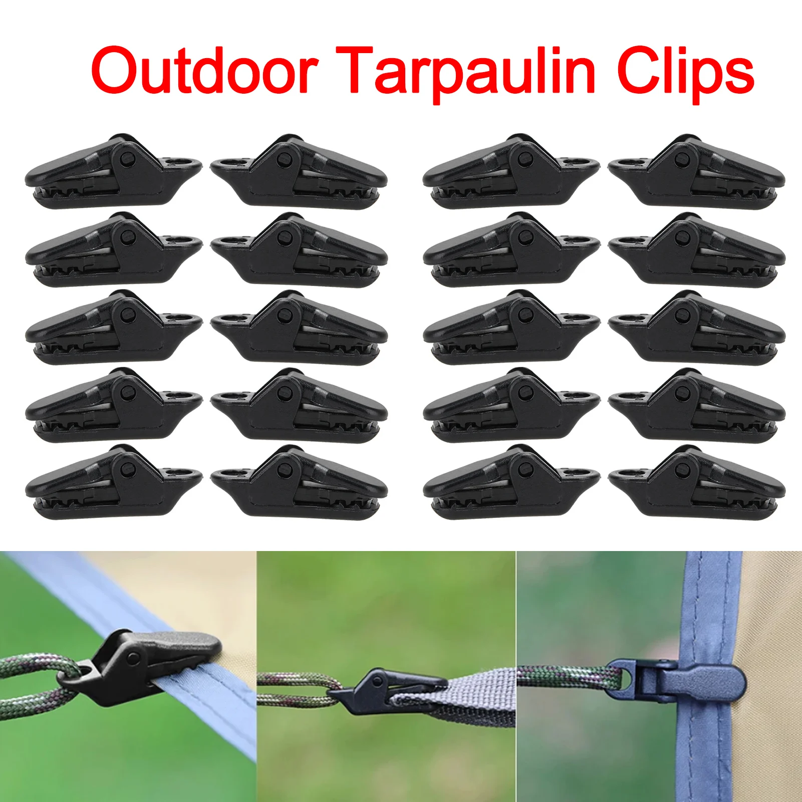 10Pcs-Outdoor-Tarpaulin-Clips-Camping-Tents-Awning-Wind-Rope-Clamp ...