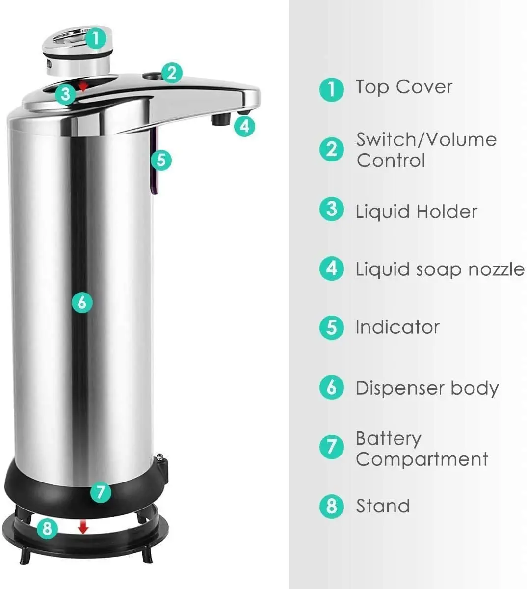 Stainless Steel Automatic Soap Dispenser