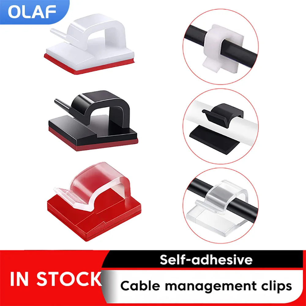 Olaf-10-20PCS-Cable-Organizer-Clips-Wire-Winder-Holder-Earphone-Mouse ...