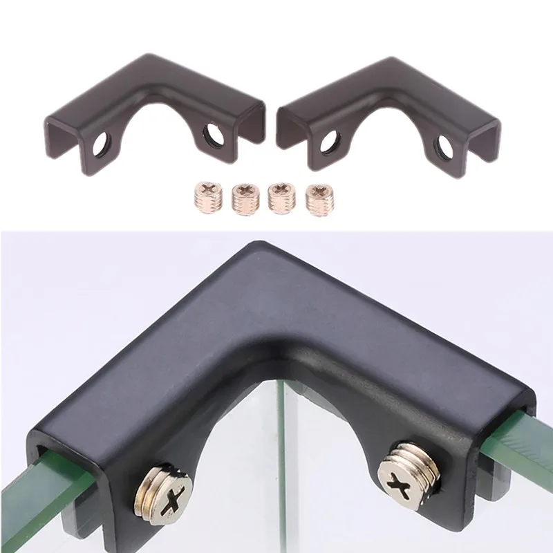 2PC 3 to 12mm Aluminum Alloy L Clamp Glass Clamps Aquarium Corner Board ...