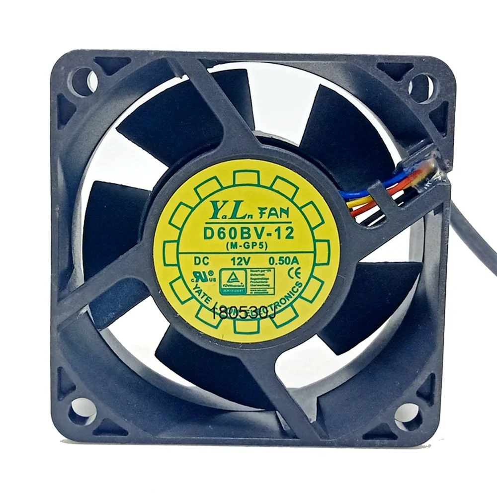 New 6025 12V Double Ball Fan 6cm 60*60*25mm Computer Server CPU Cabinet ...