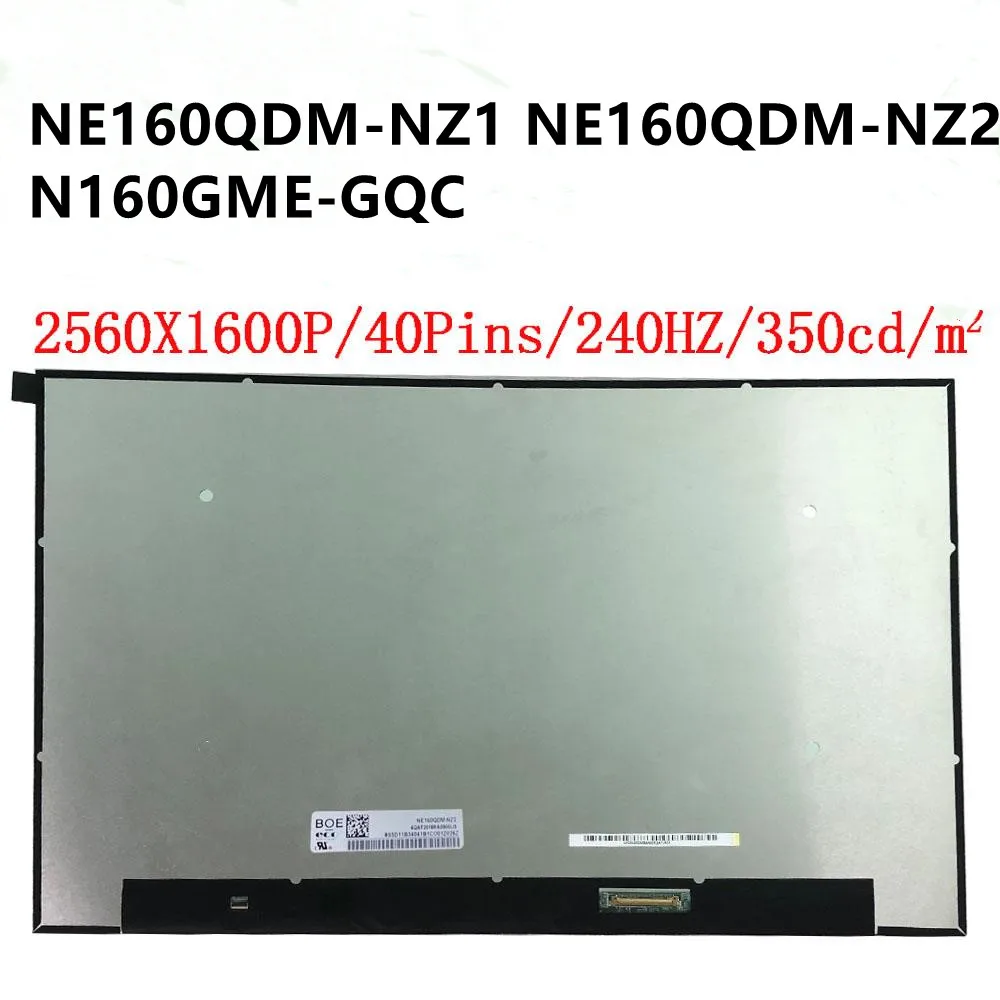 16.0 Inch NE160QDM-NZ1 NE160QDM-NZ2 N160GME-GQC LCD LED Screen QHD 2560x1600 240HZ IPS Gaming ...