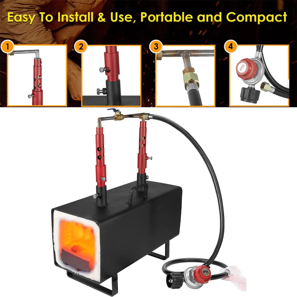 Propane-Gas-Forge-Double-Burner-Blacksmithing-Forge-Large-Capacity ...