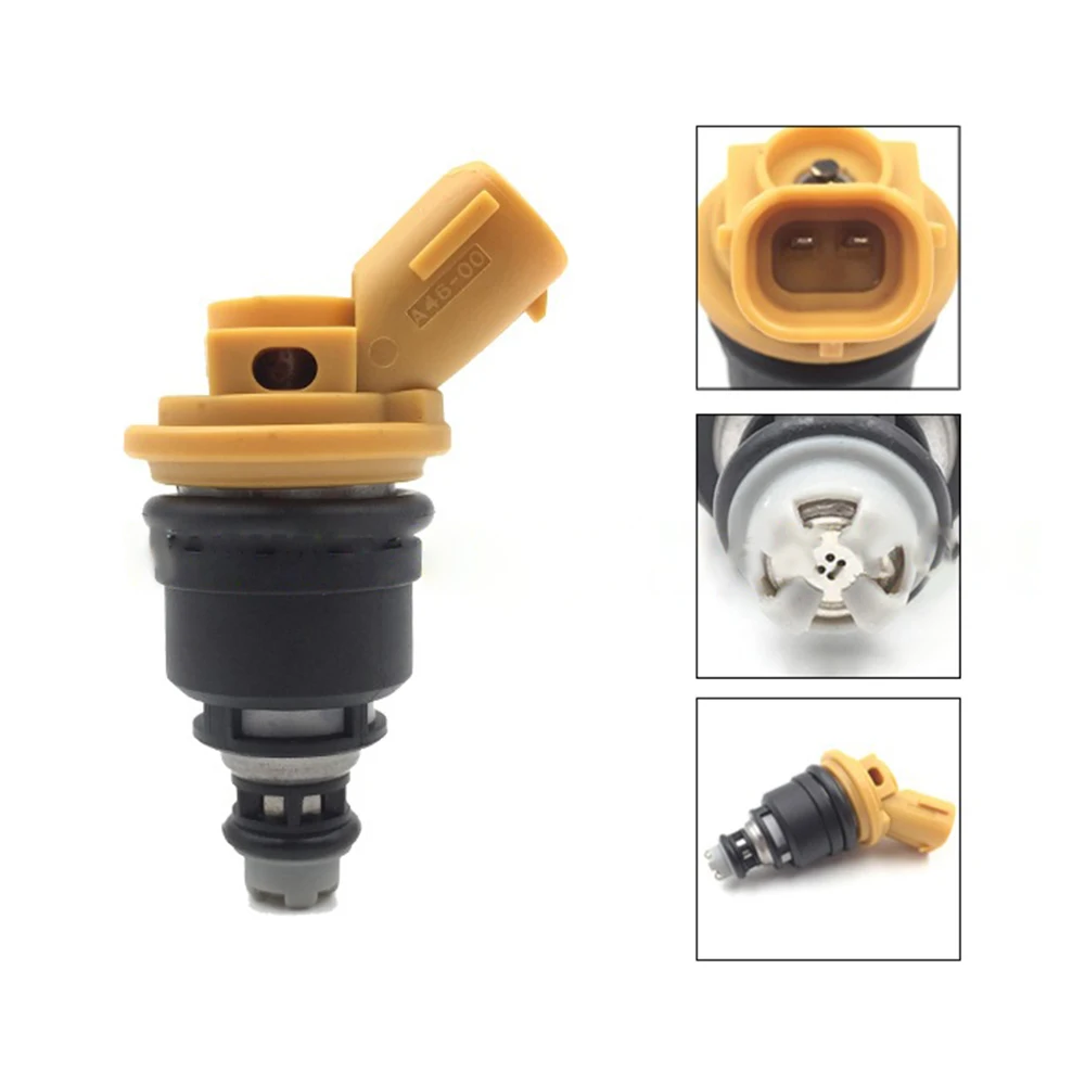 4PCS 16600-AA170 Yellow Side Feed Fuel Injector For Subaru Sti WRX GC8 ...