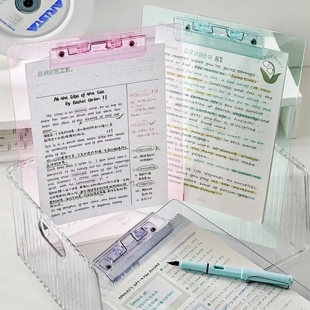 Writing-Sheet-Pad-A4-Clipboard-With-Low-Profile-Gold-Clip-Document ...