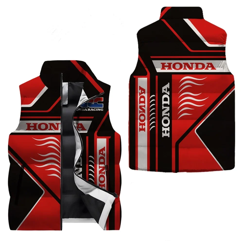 Customizable ID Honda Logo Street Warm Vest Mens Casual Autumn Full Zip ...