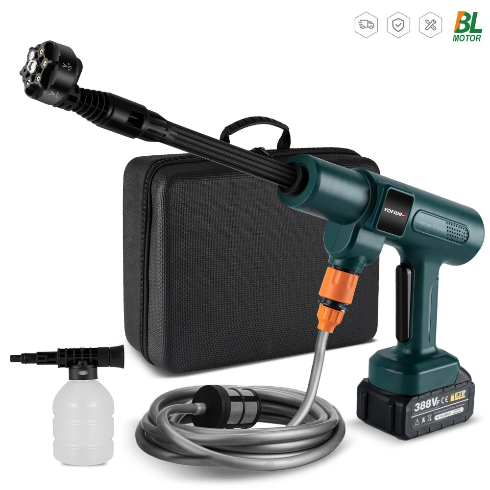 3500W 200Bar Brushless High Pressure Car Wash Washer Gun 6 IN 1 ...