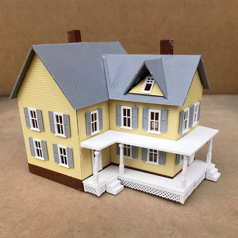 1set 1:87 Ho Scale Model Dwelling House American Style Courtyard Model ...