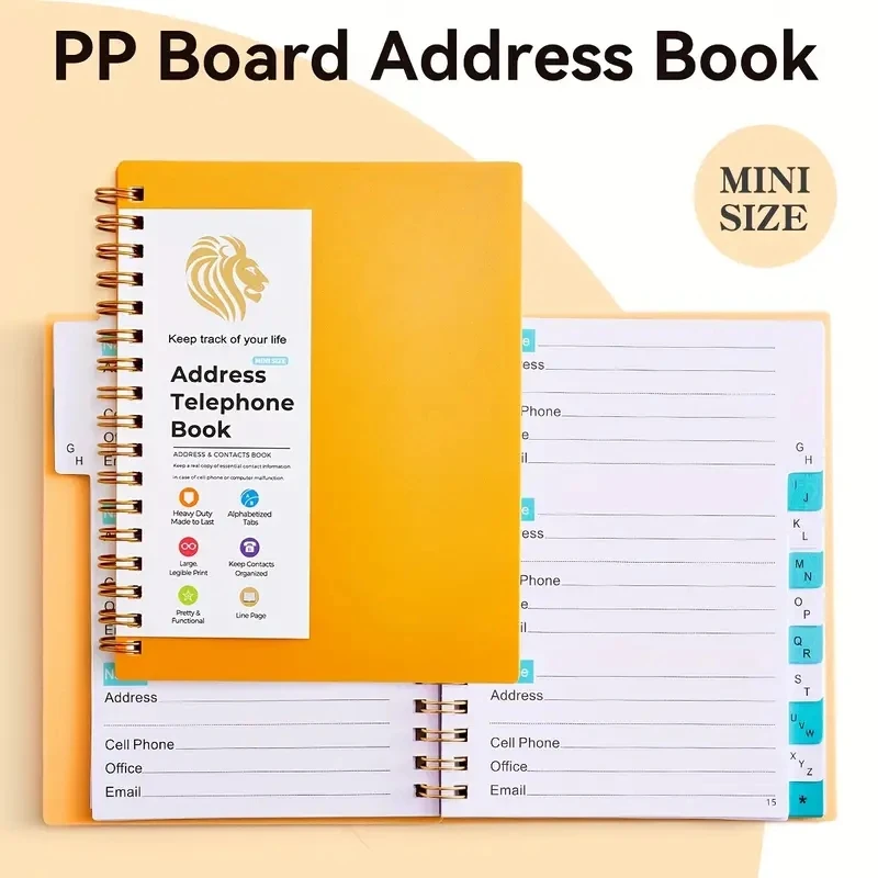 Spiral-Address-Book-With-Alphabetic-Tabs-Notebook-Birthday-Password ...