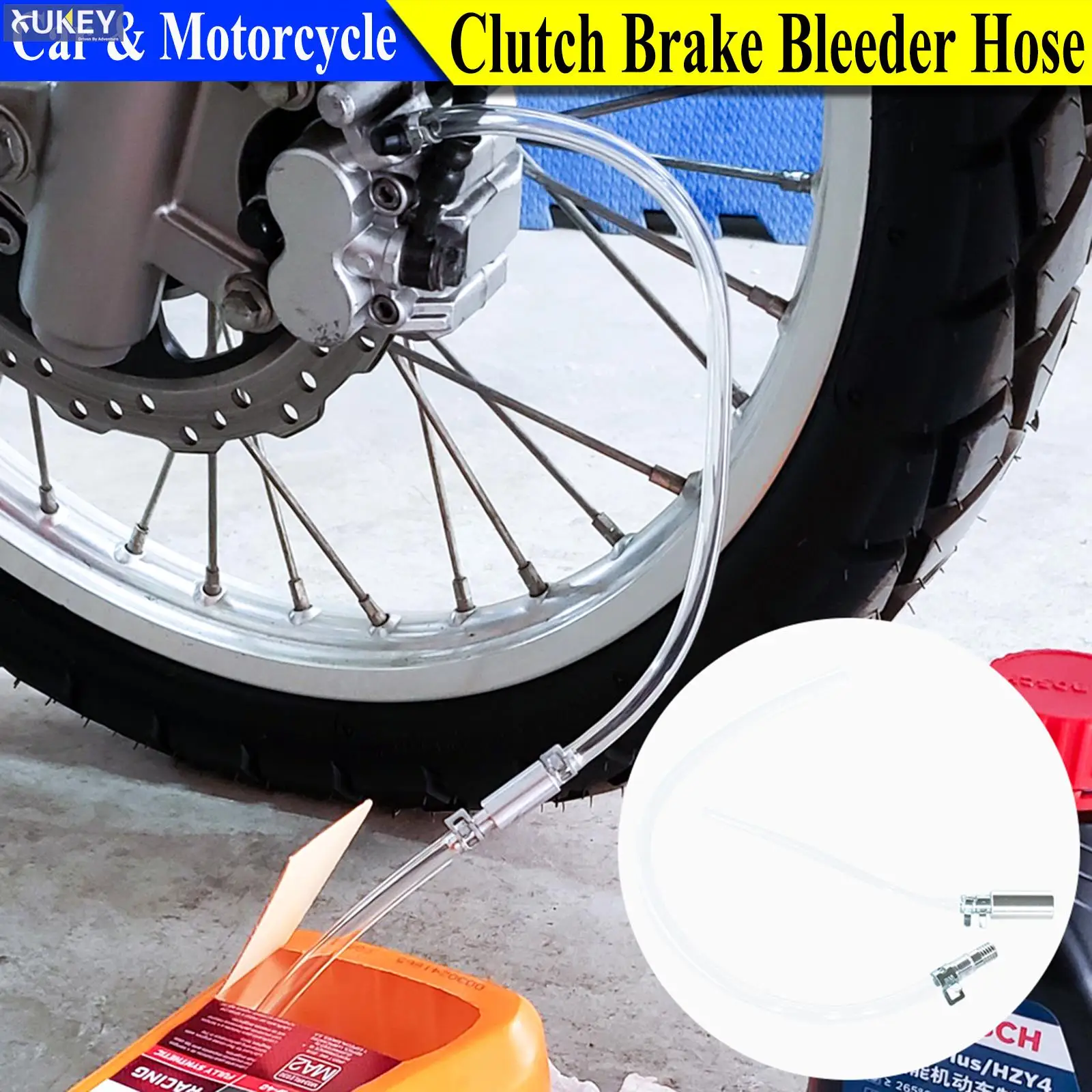 Clutch Brake Bleeder Hose One Way Valve Tube Bleeding Replacement Tool ...
