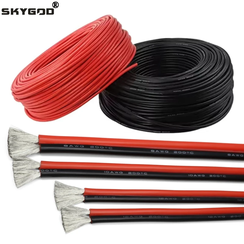 1~50m Super Soft Silicone Electronic Wire Cable 30 28 26 24 22 20 18 16 ...
