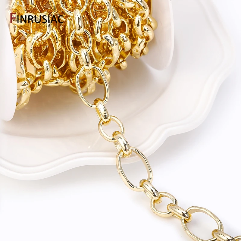New-Trendy-14K-Gold-Plated-Large-Size-Irregular-Oval-Chains-For-Jewelry ...