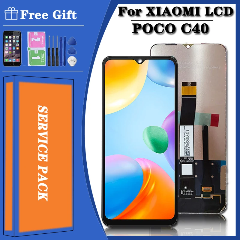 샤오미 포코폰 포코 C40 LCD 디스플레이 터치 스크린 어셈블리 교체품, 6.71 인치 오리지널, 220333QPG 스크린 ...