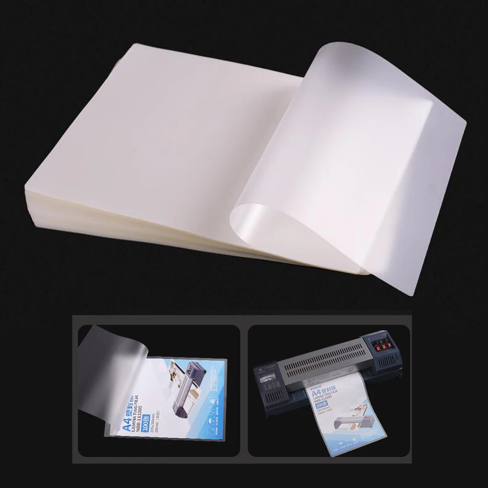 100Sheets-67X97MM-Photo-Laminating-Film-Transparent-3-Inches-Paper-for ...