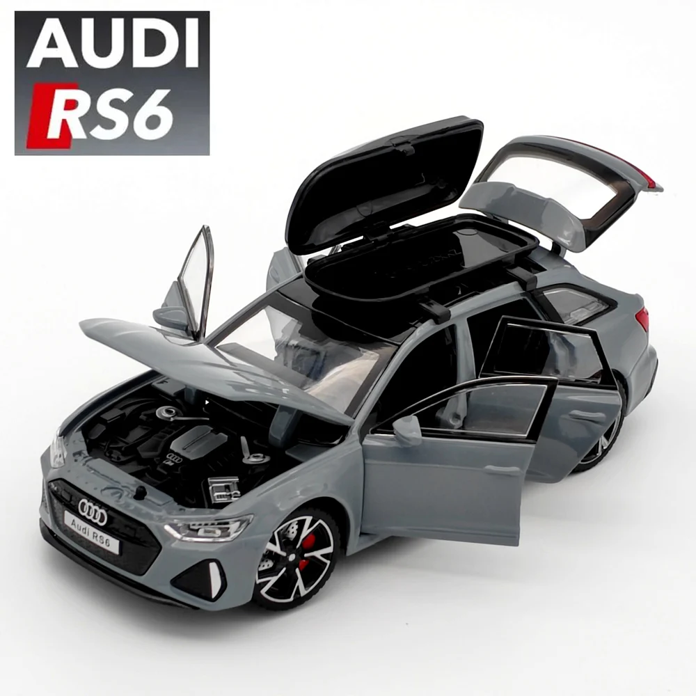 1-32-Audi-RS6-Toy-Car-Model-with-Sound-Light-Doors-Opened-Alloy-Diecast ...