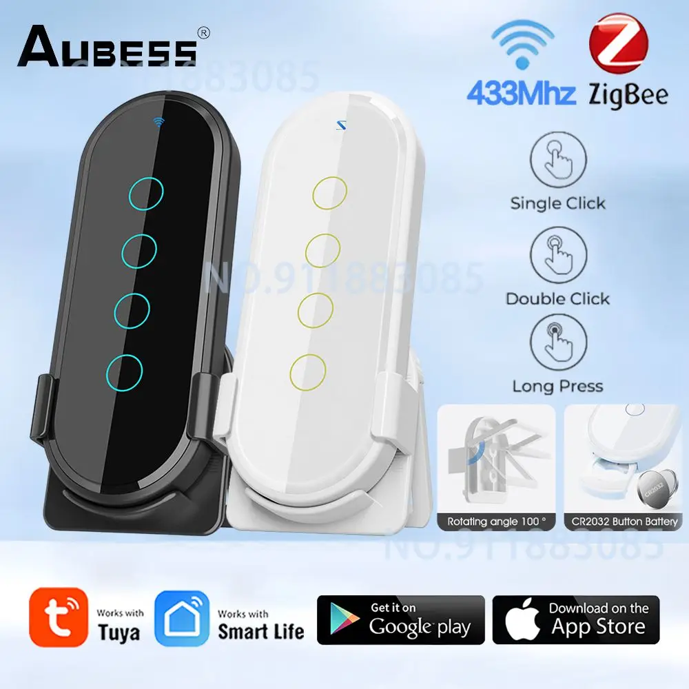 Tuya-ZigBee-RF433-Wireless-Smart-Home-Scene-Switch-4-Gang-12-Scene ...