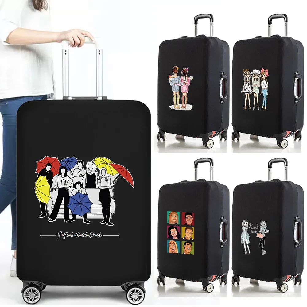 Funda-protectora-para-equipaje-con-patr-n-de-amigos-cubierta-antipolvo ...
