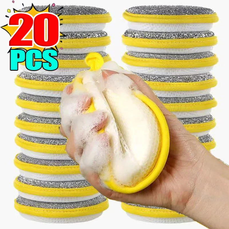 20-1PCS-Double-Side-Dishwashing-Sponge-Dish-Washing-Brush-Pan-Pot-Dish ...