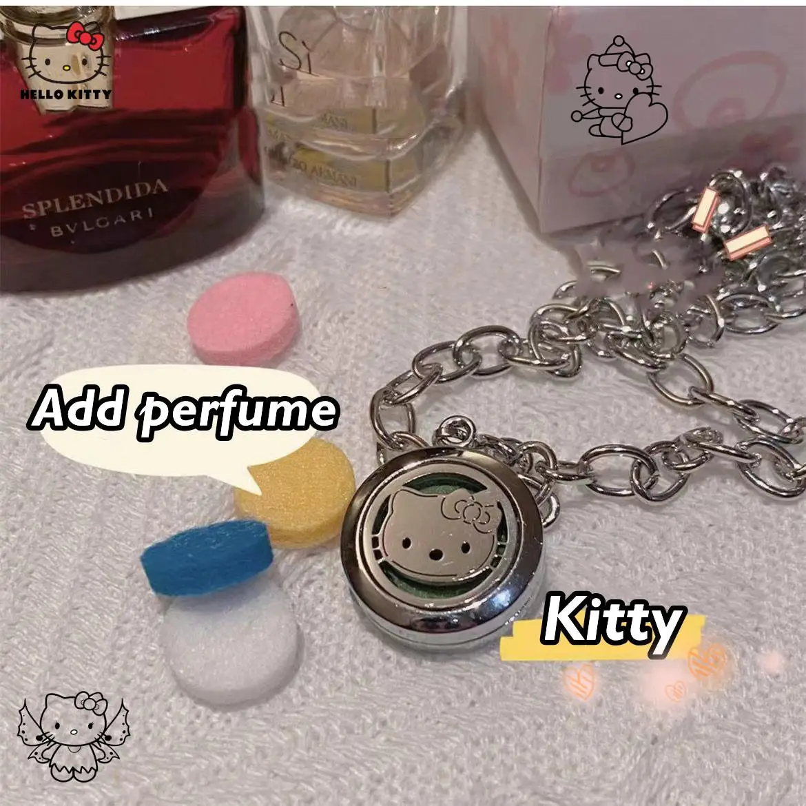 Hello Kitty BFF Perfume Necklace | Dagiba Jewelry