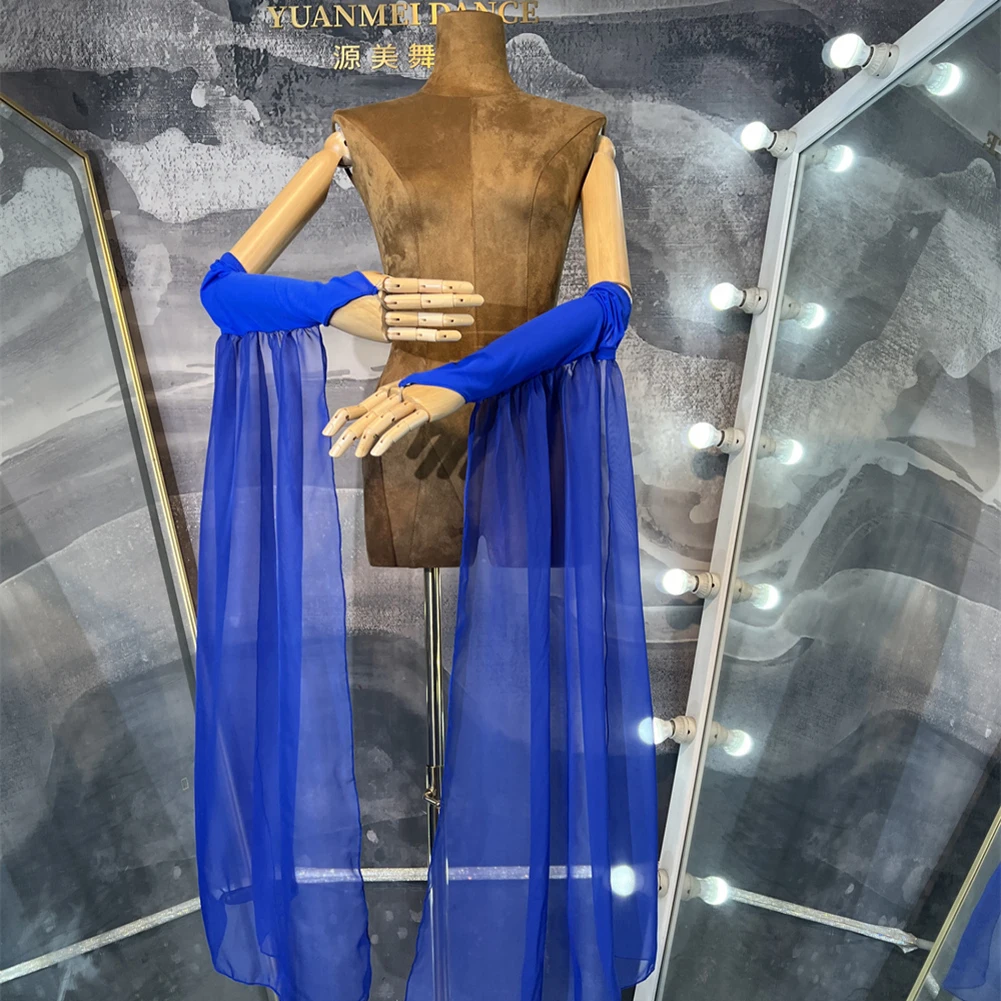Modern Dance Accessories Mesh Royal Blue Dance Sleeve Custom New ...
