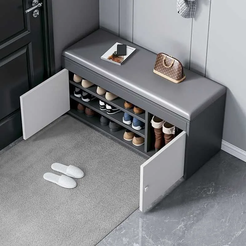 Nordic Simple Shoe Changing Stool Light Luxurious Entrance All-in-One ...