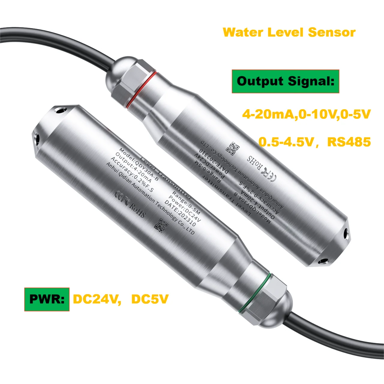 0-3m-5m-10m-Liquid-Level-Sensor-Transmitter-4-20mA-0-10V-0-5V-Probe ...