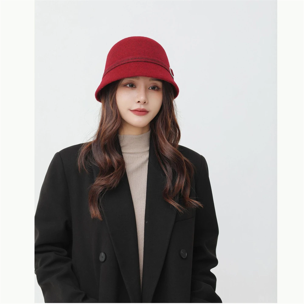 Женская панама с козырьком, винтажная однотонная шапка с широкими ...