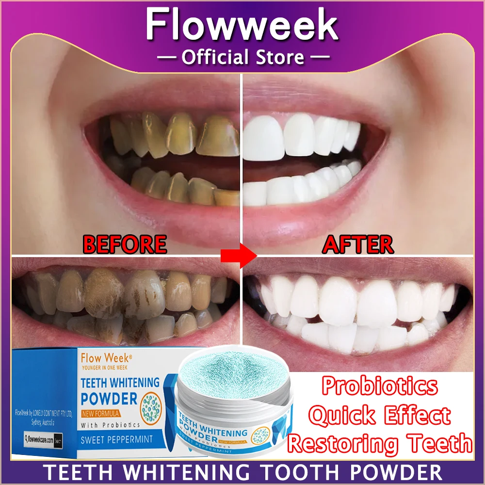 FlowWeek-Probiotic-Teeth-Whitening-Powder-Teeth-Brightening-Oral ...