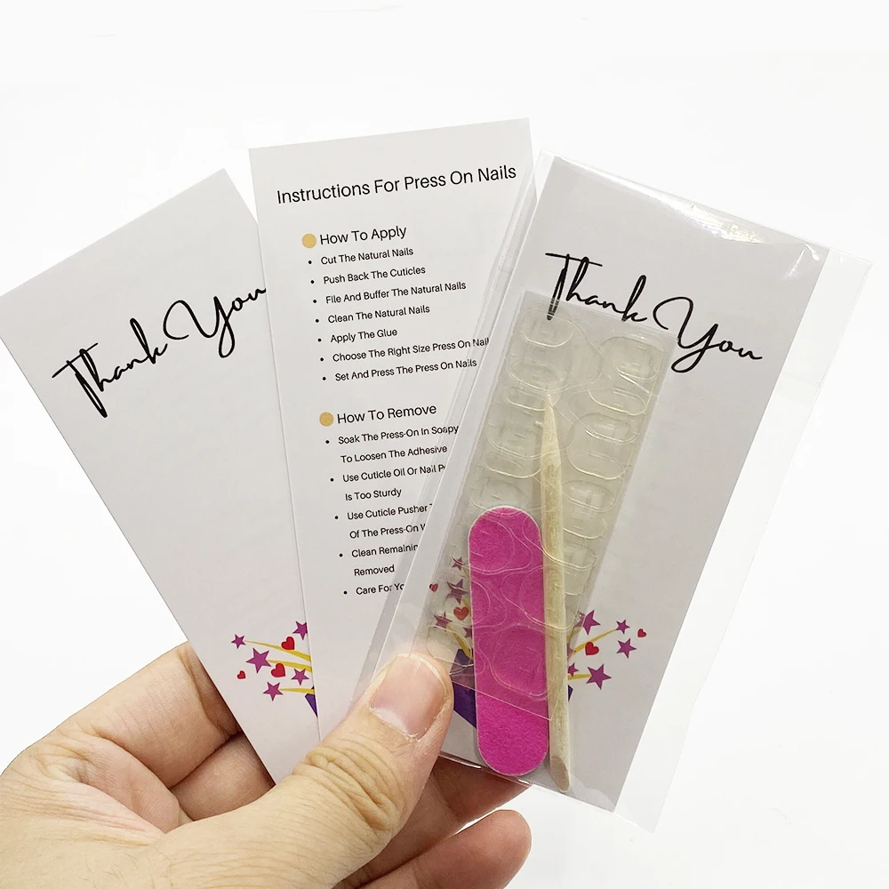 20 Pcs Nail Aftercare Cards Kits With Packaging Bags Wholesale New ...