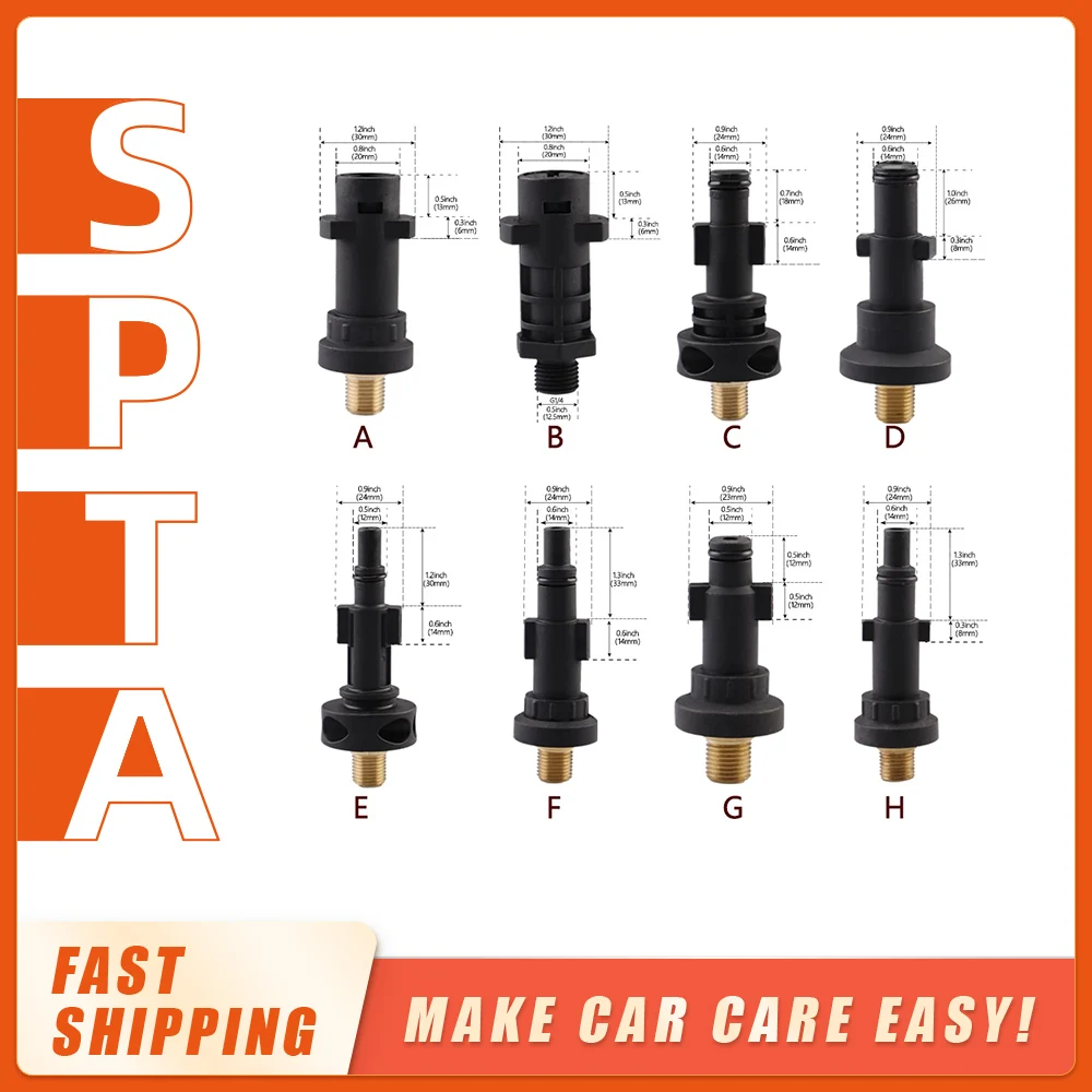 SPTA-Snow-Foam-Lance-Adapters-Plastic-Adapter-Foam-Nozzle-Foam ...