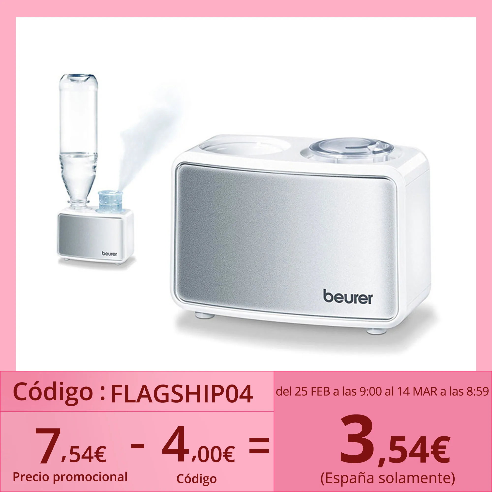 Beurer LB 12 Mini Humificador Ultrasónico Óptimo para Viaje ...