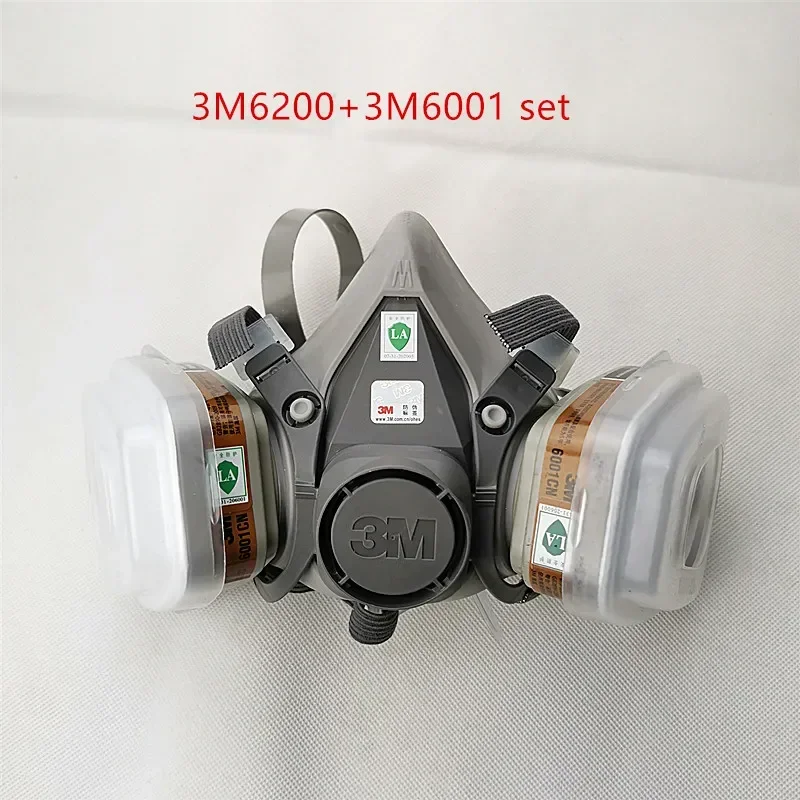 Original-3M-6200-gas-mask-7-Piece-Suit-Respirator-with-3M-6001-Suitable ...