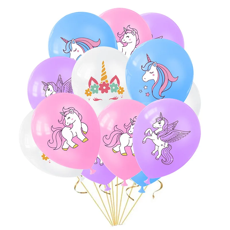10pcs-Unicorn-Balloons-Girls-1st-Birthday-Balon-Children-s-Birthday ...