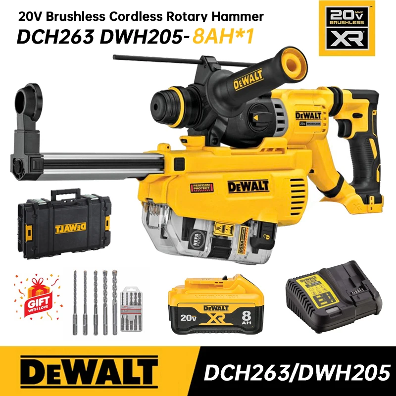 DEWALT 회전식 해머 드릴, 20V 브러시리스 모터, SDS PLUS D 핸들, 전기 철거 해머 임팩트 드릴 ...