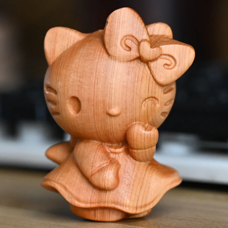 Original-New-Product-Western-Red-Cedar-hello-Kitty-Carving-decorations ...