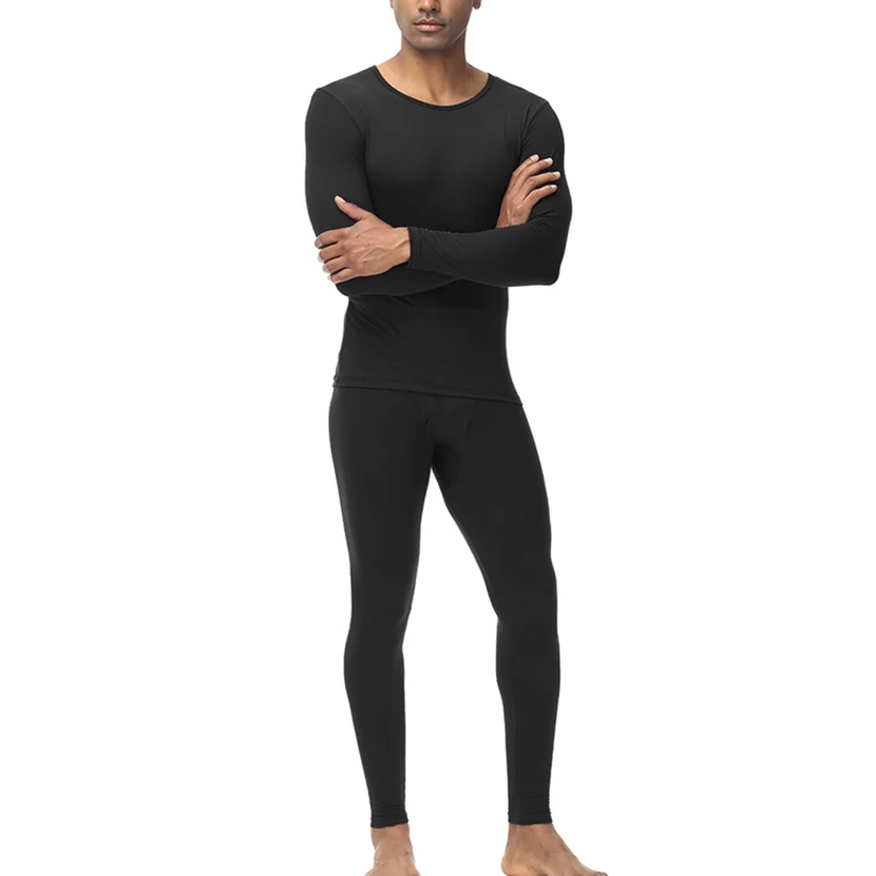 Ensembles-de-sous-v-tements-thermiques-pour-hommes-Johns-longs-thermiques-chemise-chaude-manches ...