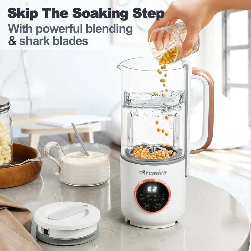 Automatic Soy Almond Oat Milk Machine Self Cleaning Automatic Nut Milk ...