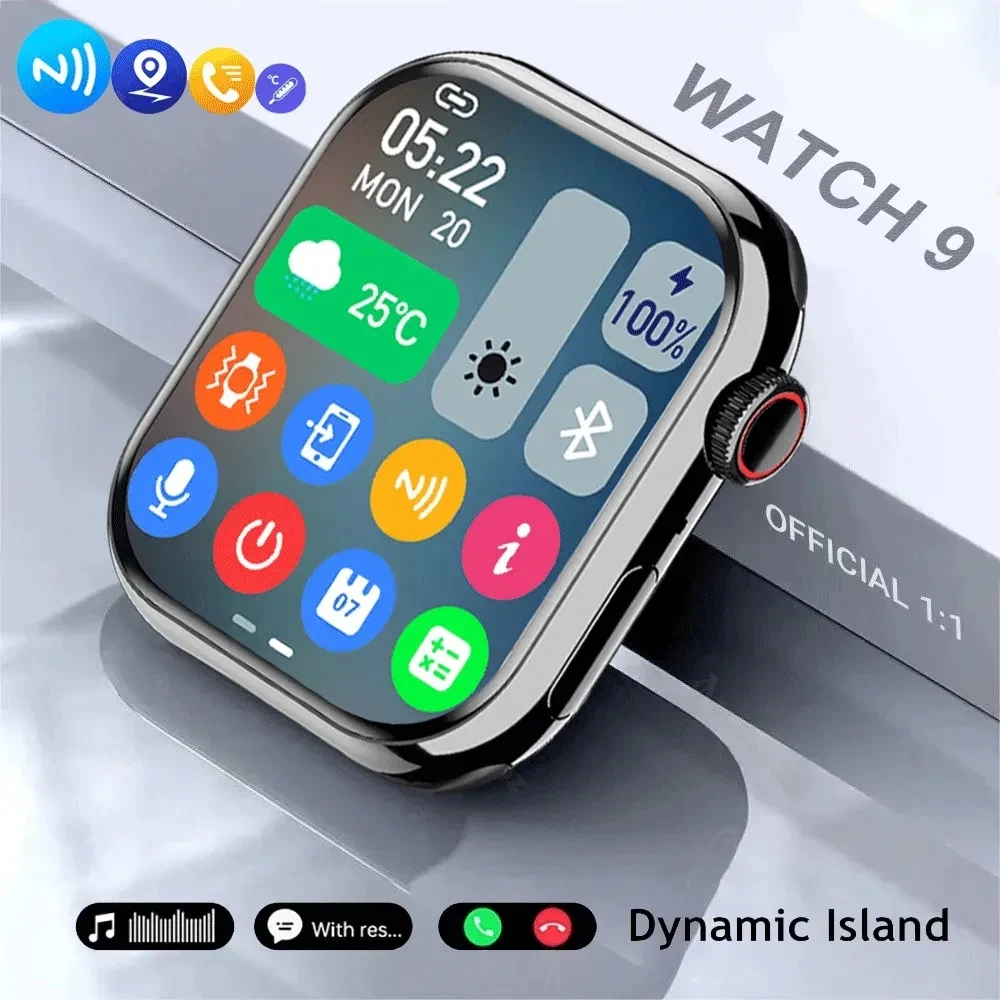 New-Dynamic-Island-Smart-Watch-Men-Series-9-2-05-Screen-Bluetooth-Call ...