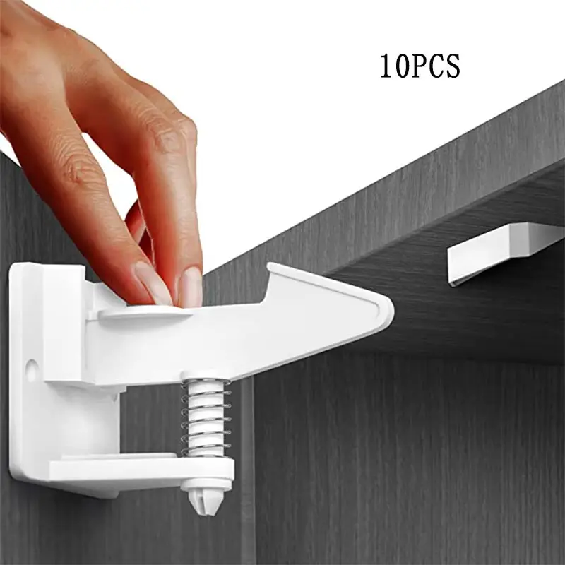 10pcs-Baby-Cabinet-Locks-Invisible-Closet-and-drawer-Lock-Child ...