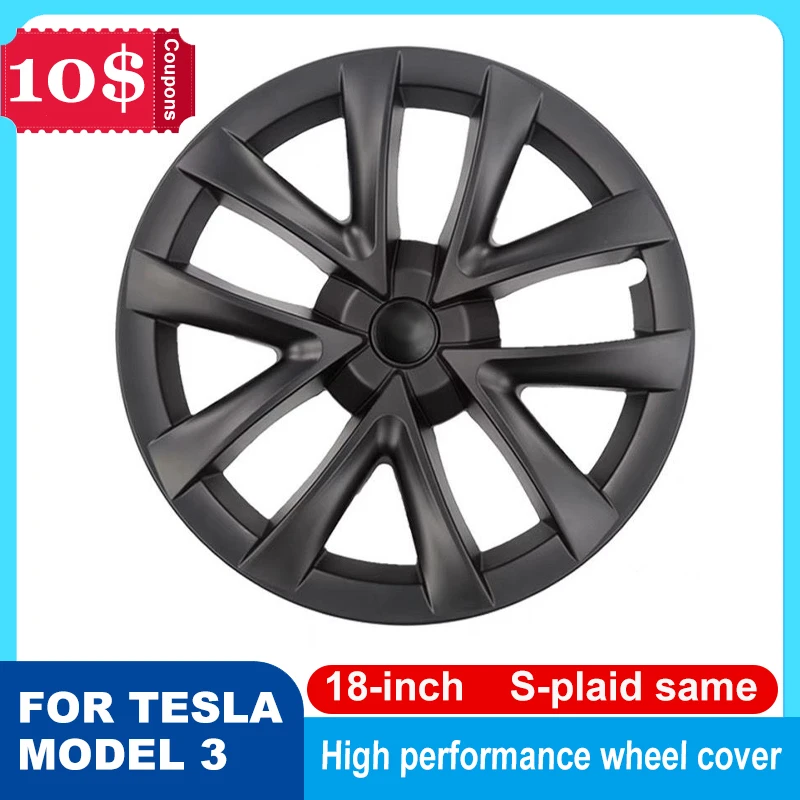 Wheel Hub Cap For Tesla Model 3 2017-2023 Upgraded 18 Inch ABS Wheel ...