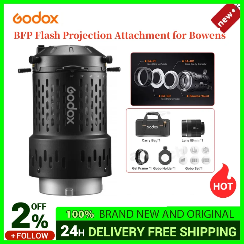 Godox-BFP-Flash-Projection-Attachment-360-Rotatable-Bowens-Mount-Craft ...