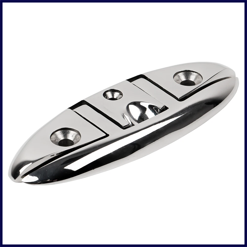 5"6“8” 316 Stainless Steel Boat Mount Folding Flip Up Cleat Marine ...