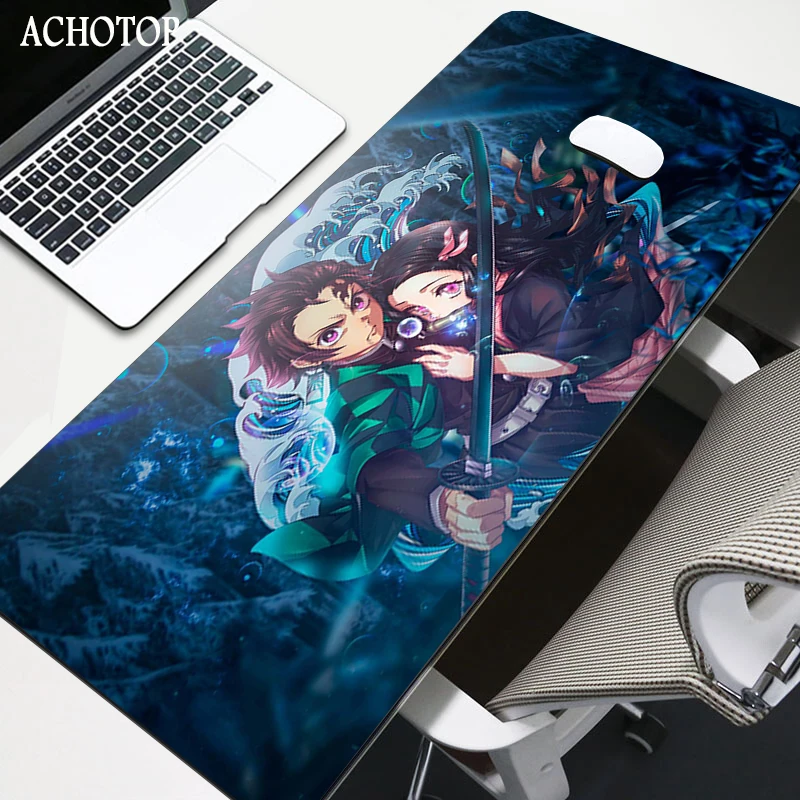 Anime japonês demônio slayer hd impressão xxl mouse pad gamer acessório ...