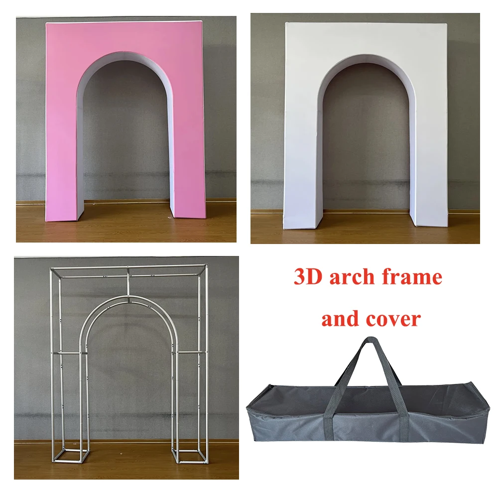 custom-3D-aluminum-arch-door-frame-with-custom-double-sided-printing ...