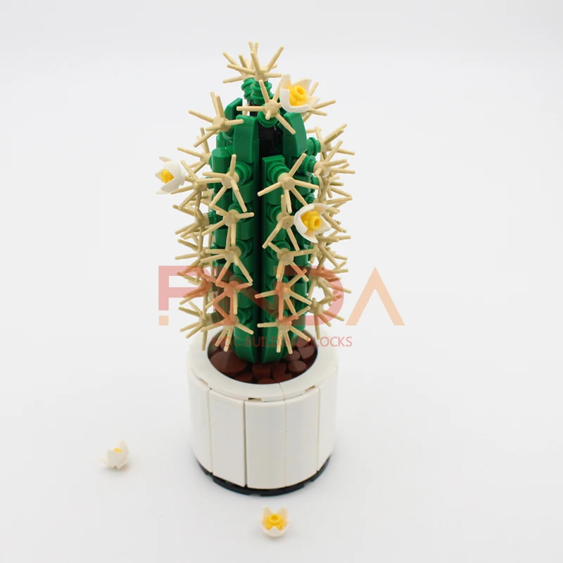404pcs-MOC-DIY-Cactus-Building-Blocks-cactus-Cactus-Flowers-Potted ...