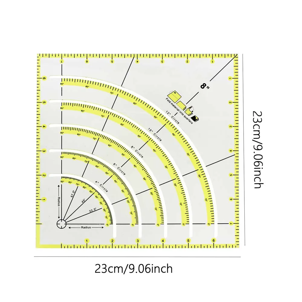 1Pcs-8-inch-Quilting-Ruler-DIY-Craft-Multifunctional-Multi-angle ...